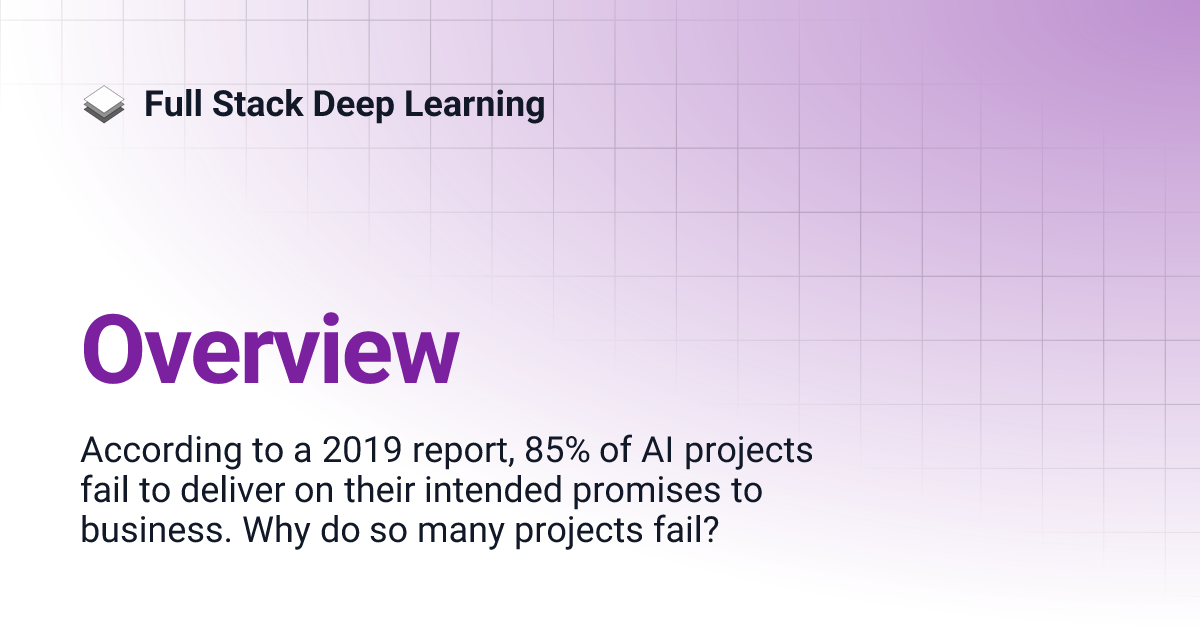 Overview | Full Stack Deep Learning